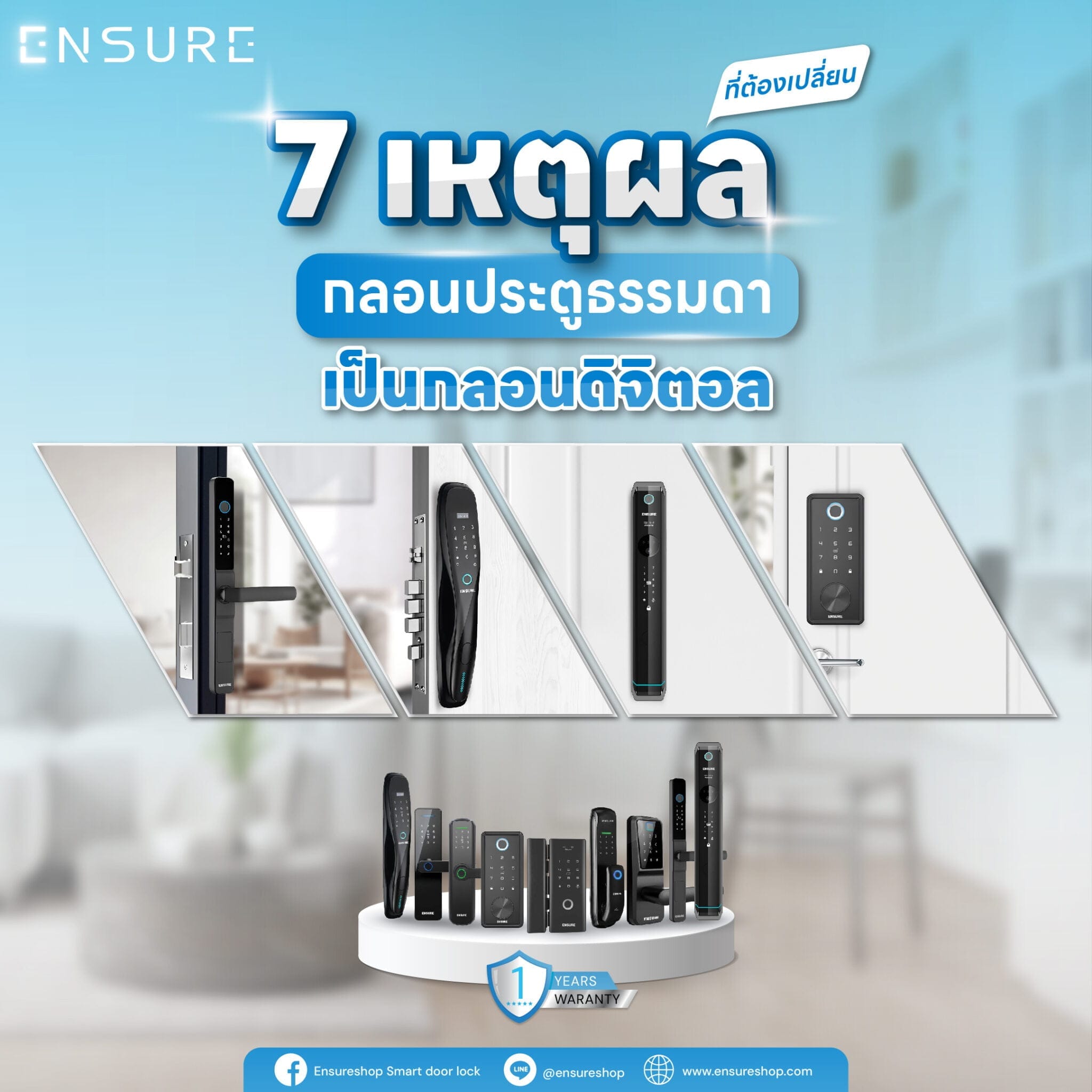 7 เหตุผลที่ต้องเปลี่ยนกลอนประตูธรรมดา เป็น กลอนดิจิตอล